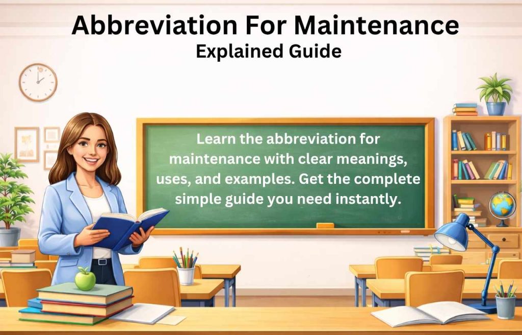 What Is The Abbreviation For Maintenance Explained Guide - grammarera.com